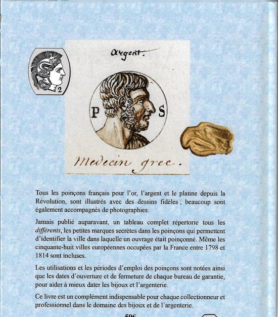 Les poinçons français des métaux précieux de 1789 à ce jour., FIEGGEN ...