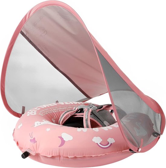 Baby Swimming Ring with Sunroof for Learning - Inflatable Swim Ring for ...