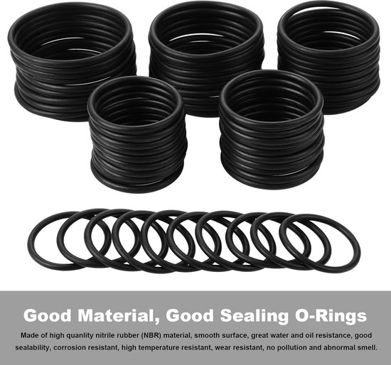 WiMas Set van 800 rubberen afdichtringen, 18 maten, O-ringen ...