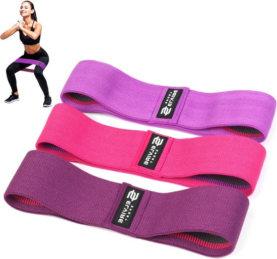 Resistance Band Set voor Bilspier, Heup en Been Oefeningen - ELVIRE ...