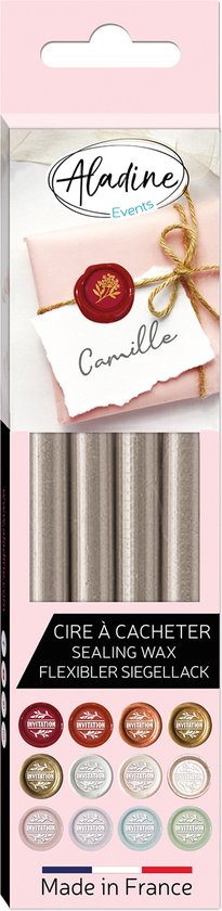 Aladine Aladine Zegel Wax Sticks Set 4 stuks Taupe. | bol