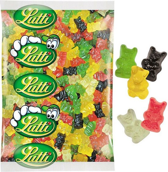 Lutti Teddy bears 2kg -Beertjes snoep 2kg - Jelly Bears 6.3g per zak ...