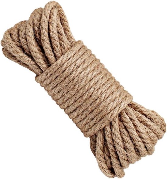 1 rol jute touw - 100% natuurlijk en sterk - 32-laags ...