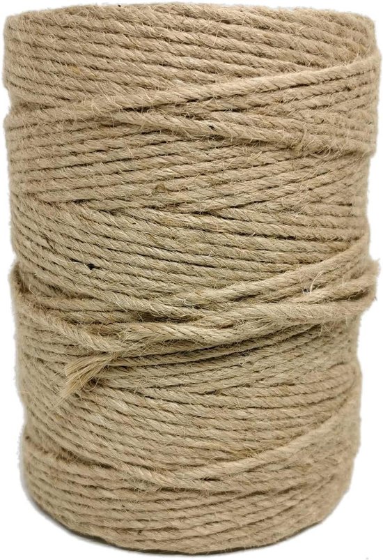 Corde de jute quintuple 4 mm - rouleau de 220 mètres pour projets d ...