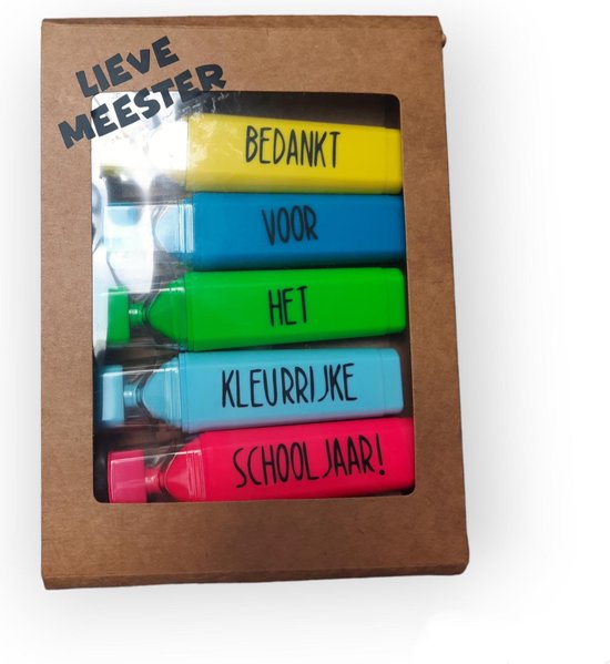 Afscheid meester school cadeau idee BEDANKT schooljaar bedankje ...