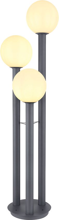 Globo vloerlamp Laura - staal - luminium - 45 cm - Ingebouwde LED ...