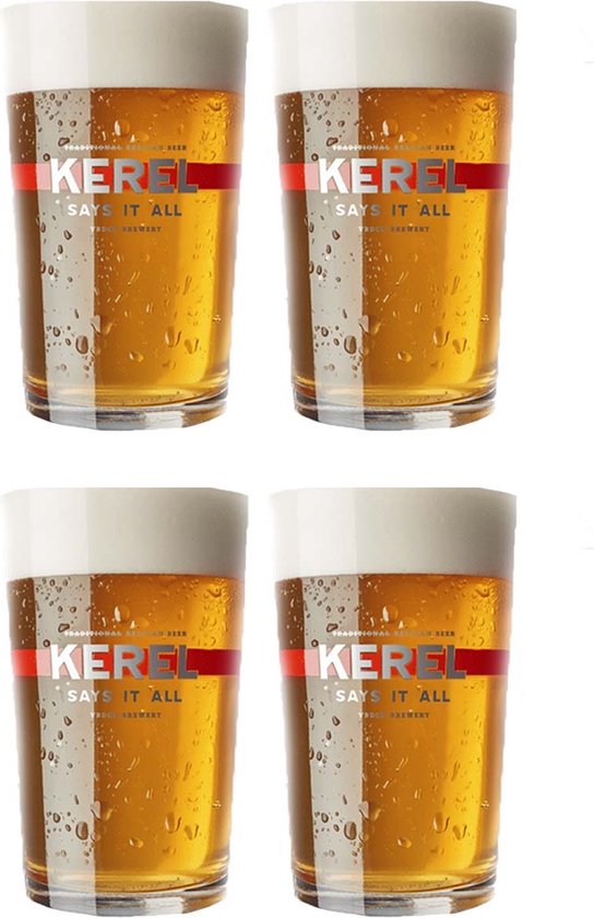 KEREL Bierglas 25cl - Set van 4 Stuks - Ideaal voor IPA en Diverse ...