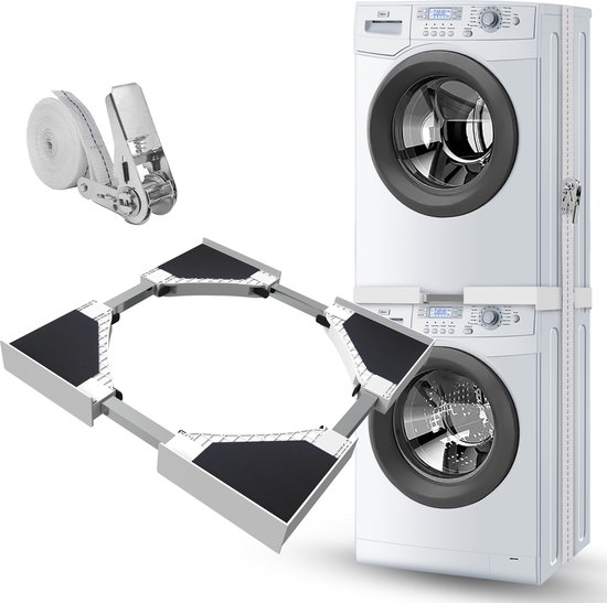 ELVANO Tussenstuk Wasmachine Droger - Stapelkit Wasmachine Droger ...