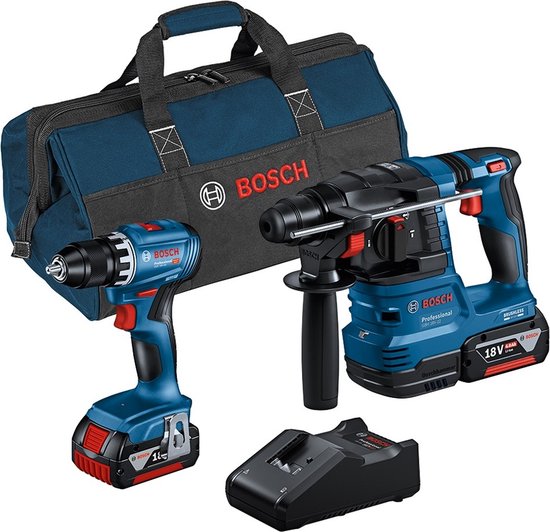 Bosch Professional Accu Combiset GSR 18V-45 + GBH 18V-22 18V 4,0Ah in ...