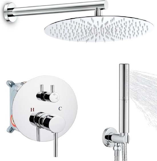 Beärsk® - Luxe inbouw regendouche - 30cm ronde douchekop - Moderne ...