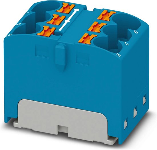 Phoenix Contact rijgklem met push-in aansluiting 6-draads 4mm2 - blauw ...