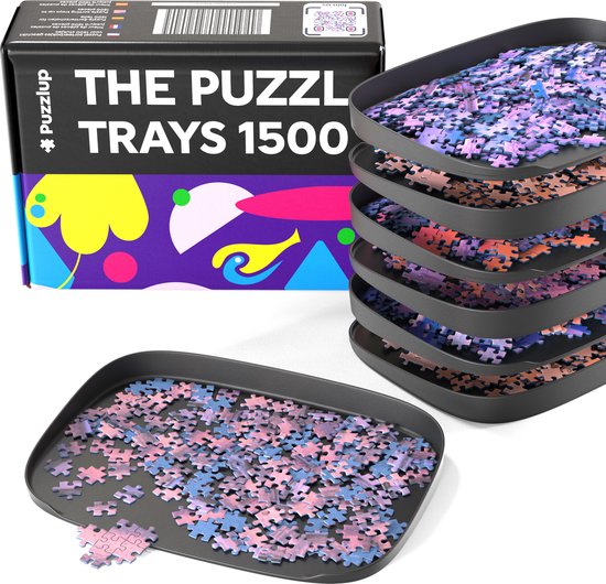 Puzzlup Stapelbare Sorteerbakjes - Set van 6 Design Trays + Deksel Met ...