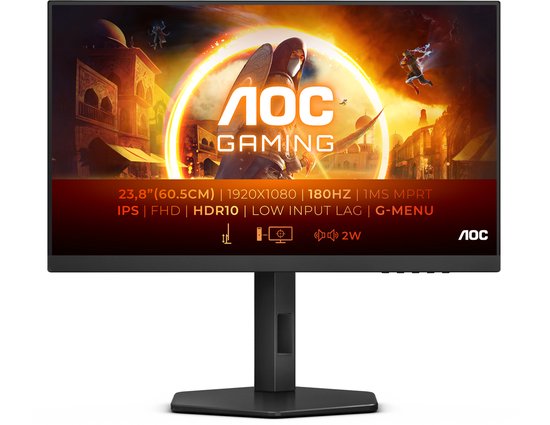 AOC 24G4XE - Full HD Gaming Monitor - 180hz - Speakers - 24 inch | bol