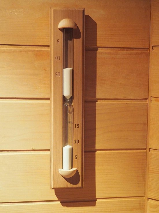 Deluxe Cedar Wall Mounted Rotary Sauna Sand Timer - 15 Minutes White ...