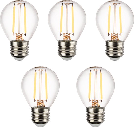 Voordeelpak | 5 stuks | LED Filament lamp 1W G45 E27 - 2000K | bol