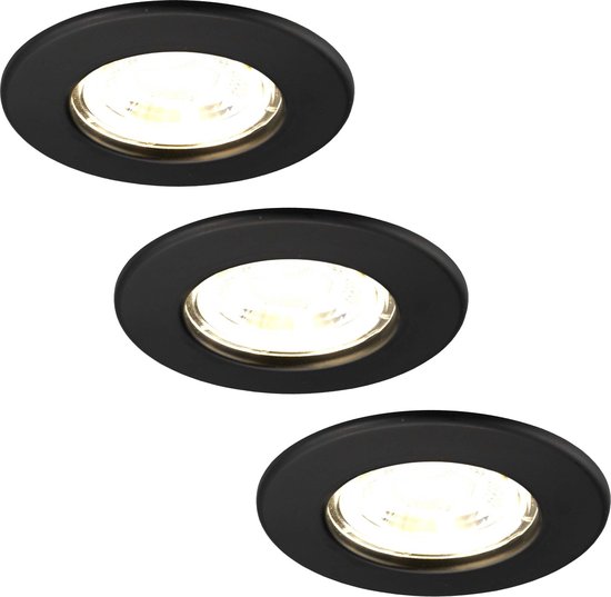 Ledvion - 3X LED Inbouwspot - Dimbaar - 5W - 2700K - Ø84mm - IP65 ...