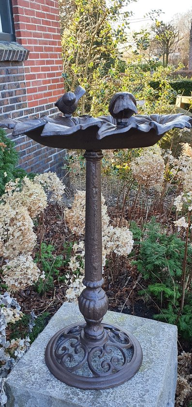 VOGELDRINKSCHAAL / GIETIJZER / OP VOET / VOGELBAD / DRINKSCHAAL | bol