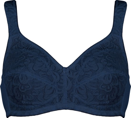 Naturana kanten soft BH met katoen zonder beugelsmaad 80B marine | bol