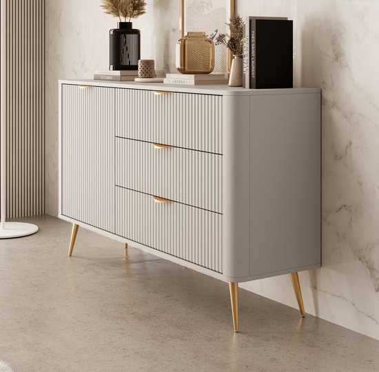 Meubella - Dressoir Lima - Beige - 138 cm | bol
