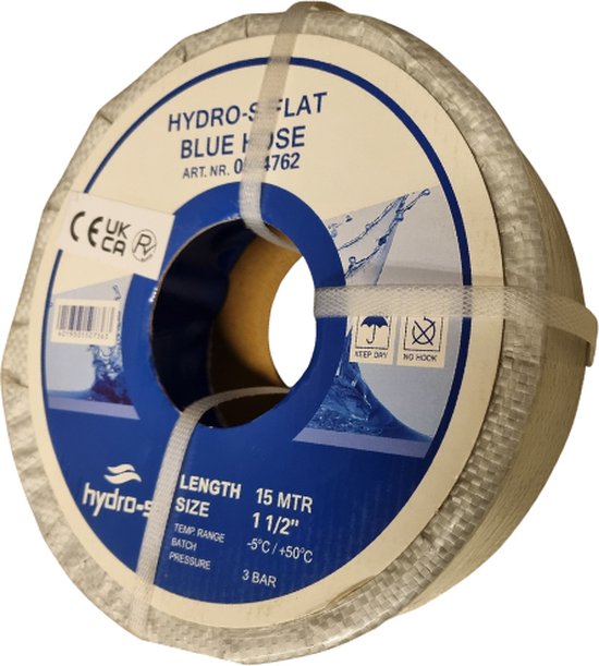 Platte waterslang - 38 mm - 1 1/2'' - 7 meter | bol