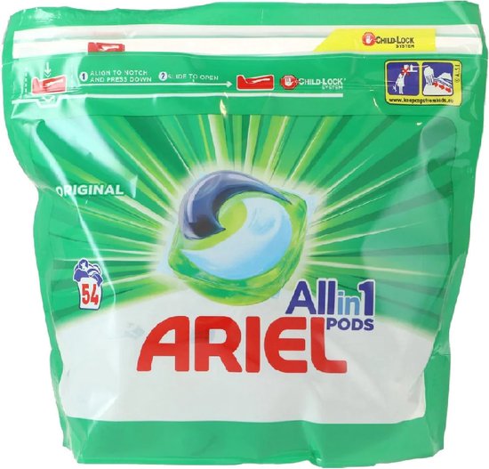 Ariel Original Pods voordeelverpakking 54pcs All-in-1 Original | bol