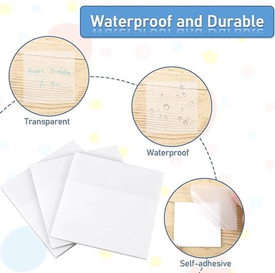 Set de notes autocollantes, 150 feuilles, transparentes et ...