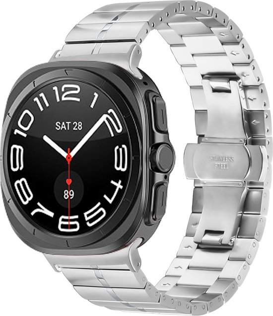Strap-it Luxe metalen smartwatch band met vlindersluiting - geschikt ...