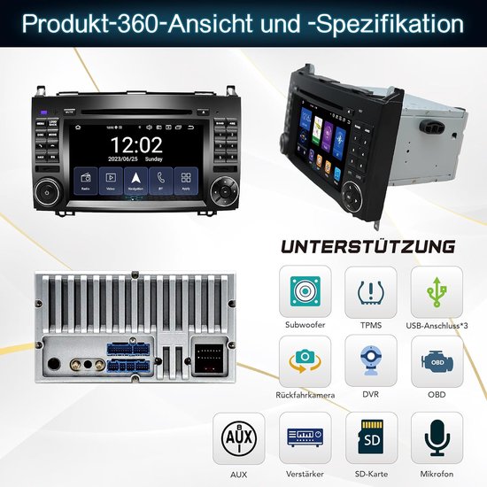 Amaseaudio Real Android 13 Autoradio met Draadloze Carplay en Android ...