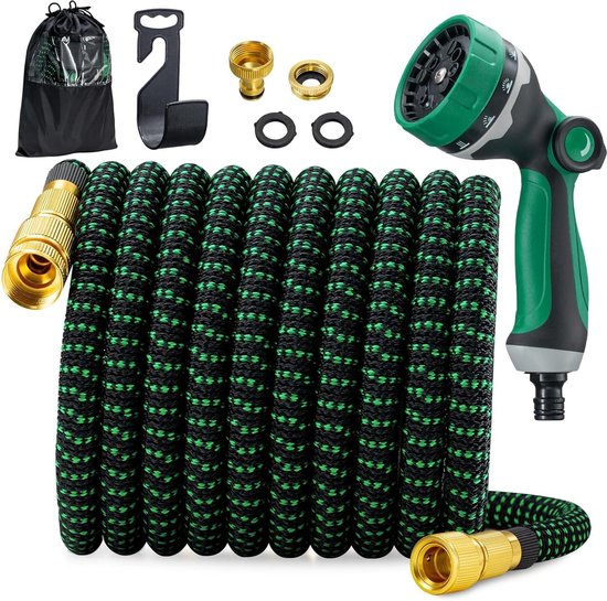 Tuinslang 30 meter uitbreidbare waterslang 10 functies mondstuk... | bol