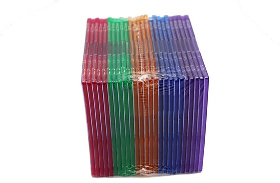 CD Slimline case - CD - DVD - 25 stuks - gekleurd | bol