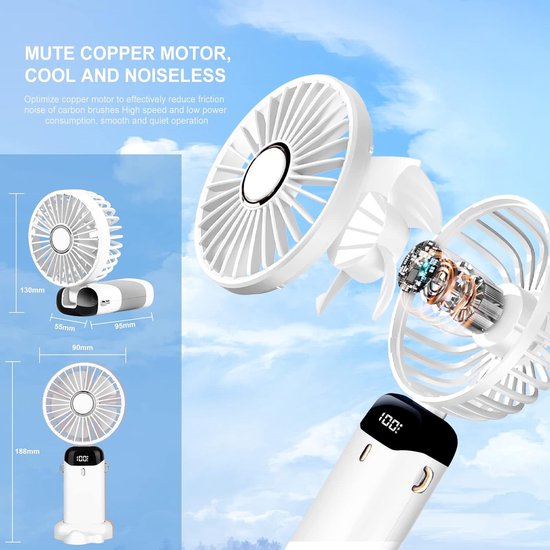 Handventilator - Draagbare Mini Ventilator - Zakventilator - Handheld ...