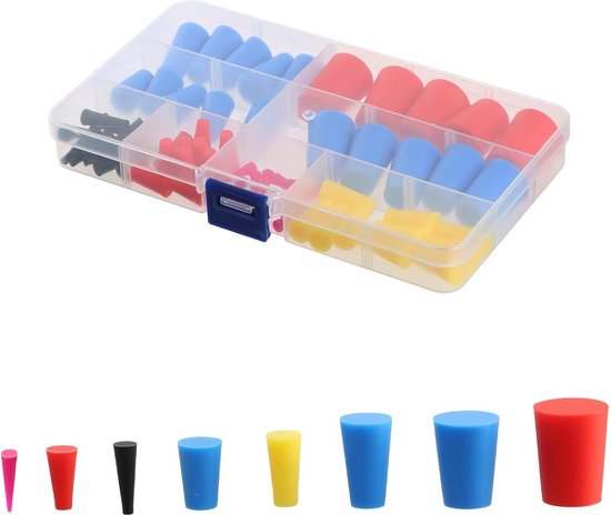 Assortment Set 60 Pcs Conical Solid Rubber Caps Plugs for Versatile ...