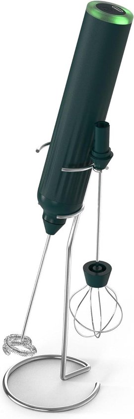 Elektrische Melkopschuimer Handheld Garde - Rvs Stand - Dubbele Roerkop - Cappuccino... | bol