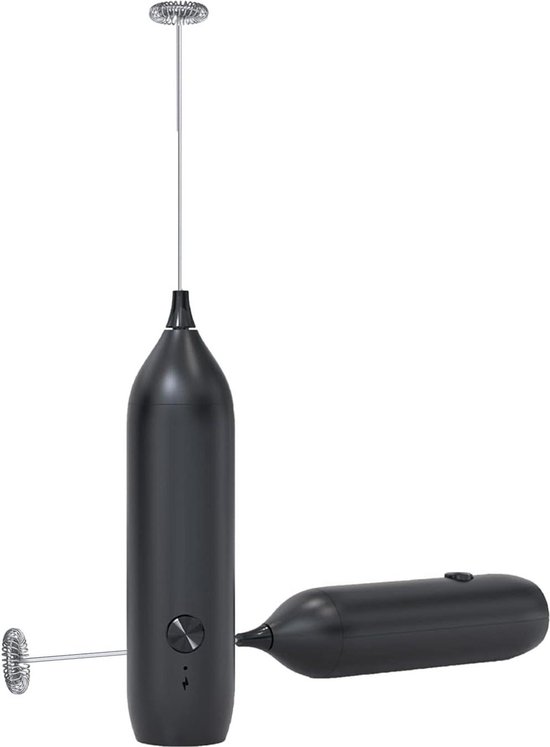 Elektrische melkopschuimer - USB oplaadbaar - draagbaar - 304 roestvrij staal - voor... | bol