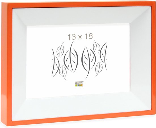 Deknudt Frames fotolijst S67DK3 P2 - dubbelzijdig - oranje - wit ...