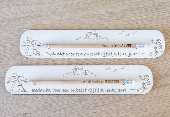 Potlood - Bedankt voor het onbeschrijfelijk leuk jaar - Juf | Dankjewel ...