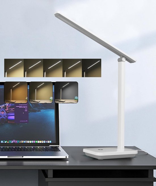Aigostar 10O90 - Bureaulamp led dimbaar - Tafellamp - Verstelbaar - 3 ...