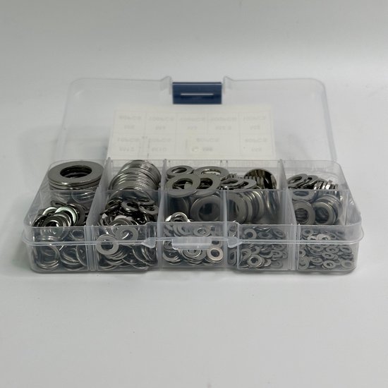 Belle Vous Roestvrijstalen Platte Ringen met Opbergdoos (580 Stuks) 9 ...