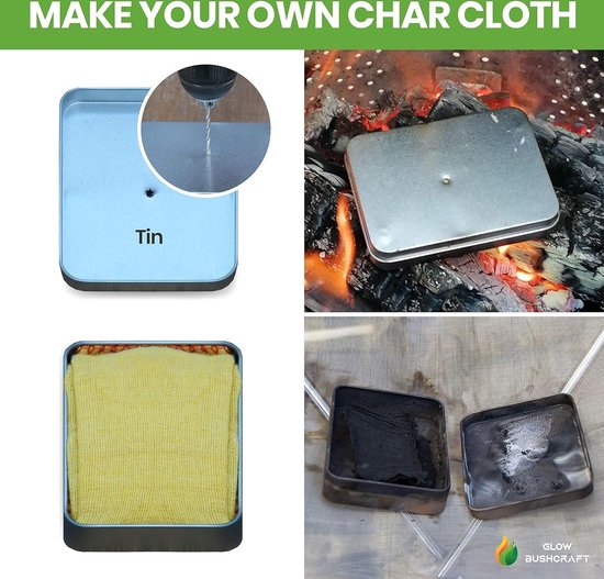 Fire Starter Kit - Flint and Steel Ferro Rod with Char Cloth and ...