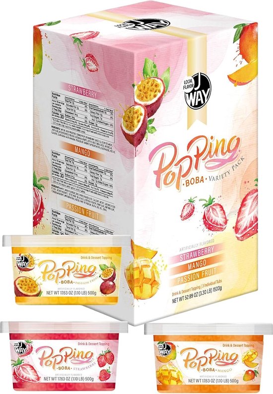JWAY Popping Boba - Variety Pack - 3 x 500g | bol