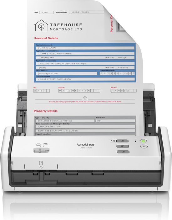 Brother ADS-1300 ADF-scanner 1200 x 1200 DPI A4 Wit | bol