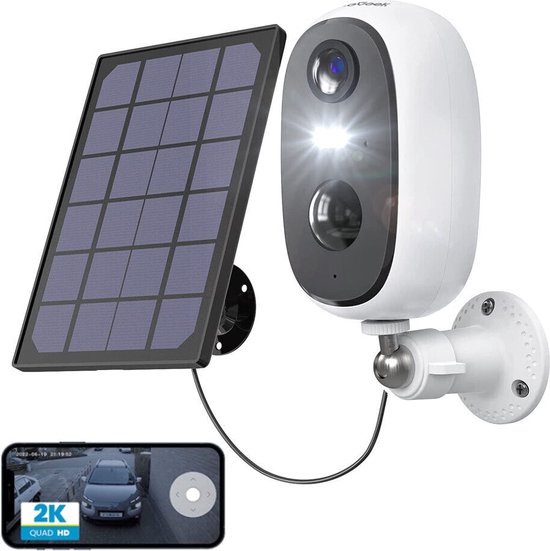 ieGeek Bewakingscamera voor buiten, batterij op zonne-energie, 5200 mAh batterij,... | bol