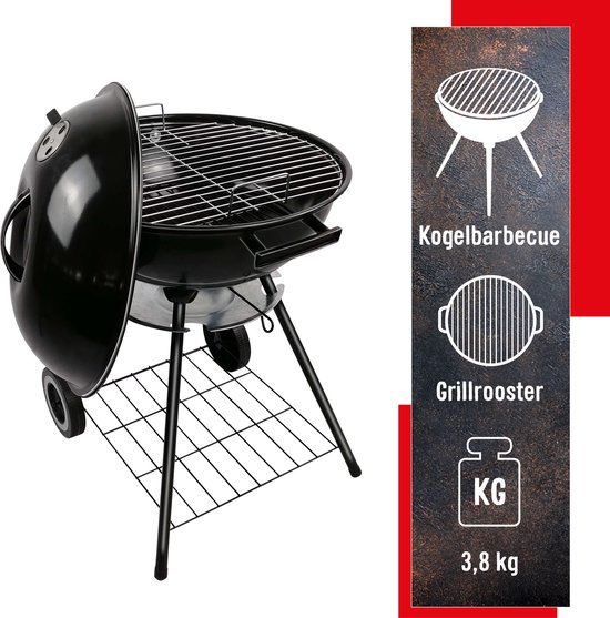 BBQ Collection Barbecue Rond Kogelbarbecue Houtskool BBQ met Deksel en ...