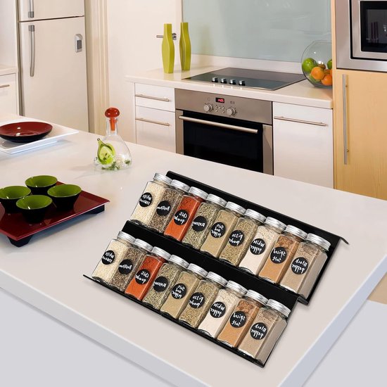 Kruidenrek, ruimtebesparend, uittrekbaar van 30 tot 60 cm, verstelbare ...