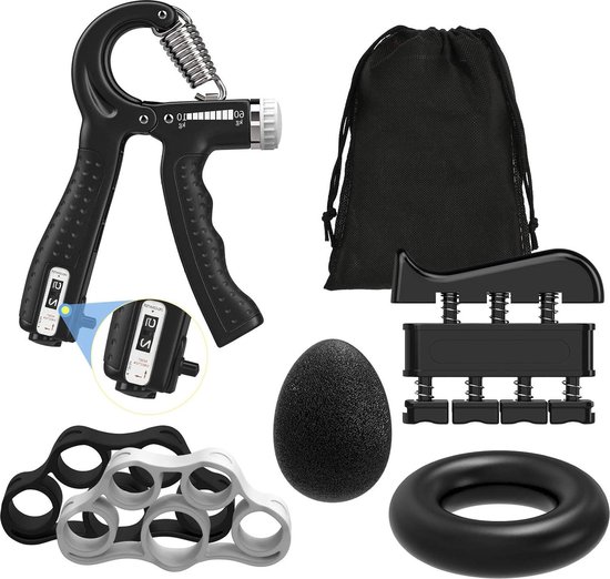 Metal Hand Grip Strengthener Kit - Heavy Duty Hand Grip Workout Set ...