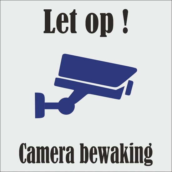 camera bewaking bord - tekst bordje - aluminium - camerabewaking -150 x 150 x 0,5 mm.... | bol