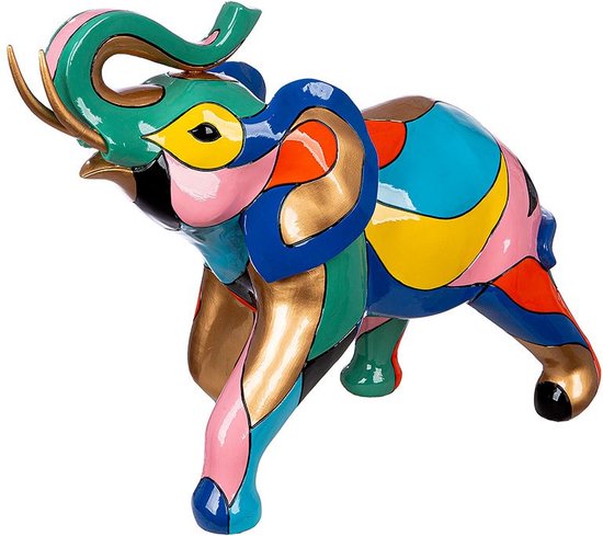 Gilde Handwerk - Beeld - Sculptuur - Olifant - Multicolour - Polyresin ...