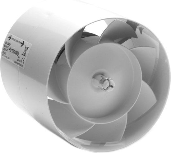 Buisventilator Ø100mm wit | bol