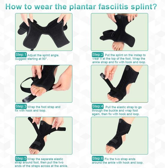 Plantar Fasciitis Night Spalk Orthotische Drop Foot Ondersteuning ...