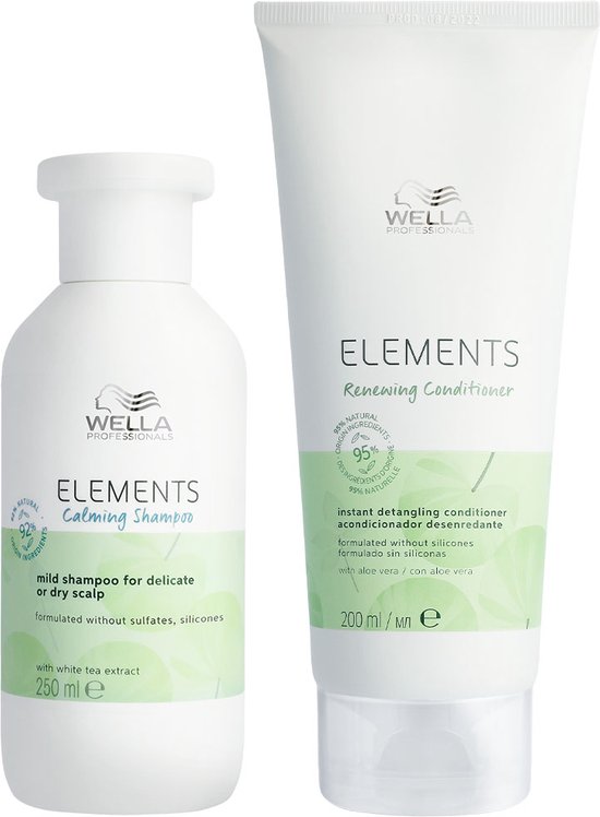 Wella - Elements Calming Shampoo 250ml - Elements Renewing Conditioner 200ml -... | bol
